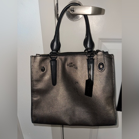 Coach | Bags | Coach Gold Shimmer Gunmetal Purse | Poshmark